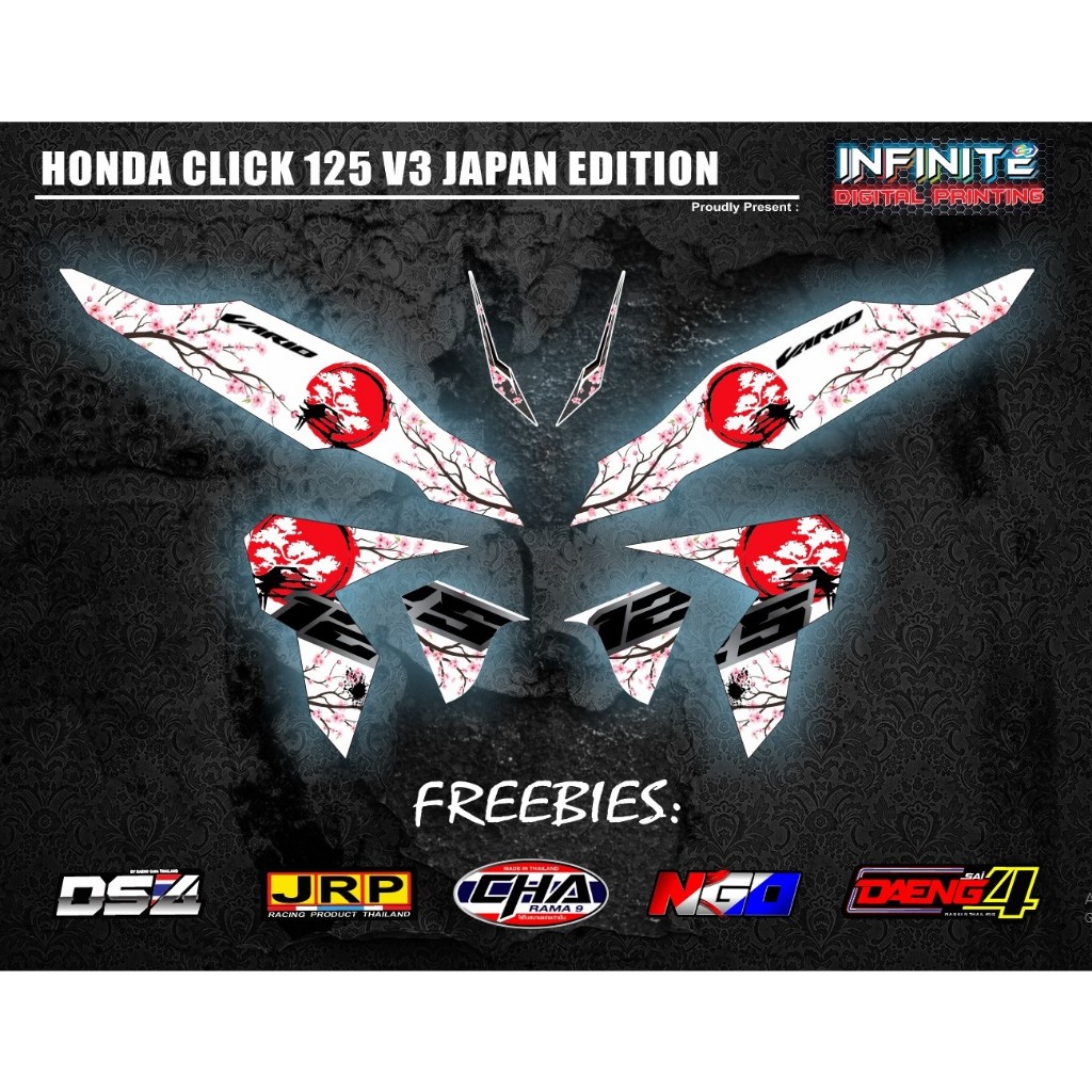 HONDA CLICK V3 STRIP JAPAN CONCEPT DECALS | Shopee Philippines