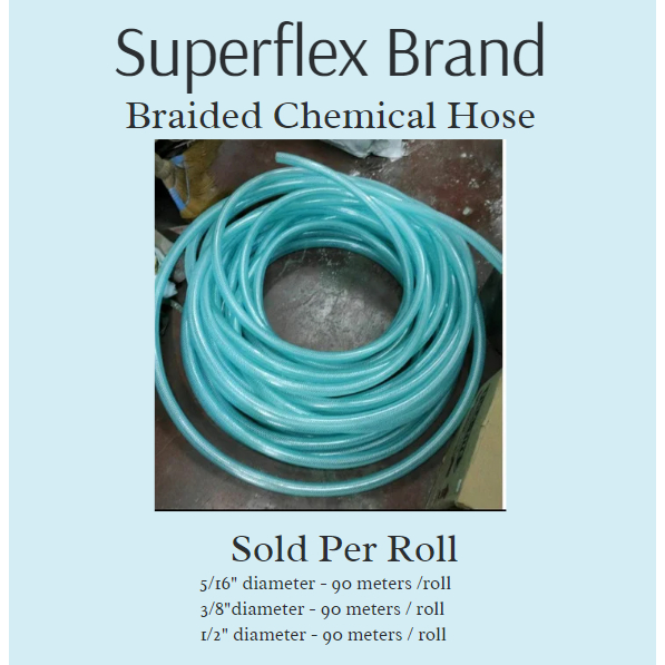 Superflex Brand Braided Hose Chemical Hose Sold Per Roll 5/16", 3/8 ...