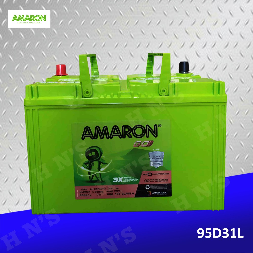 Amaron GO 95D31L ( 3SMF ) Maintenance Free Car Battery w/ 17 months ...