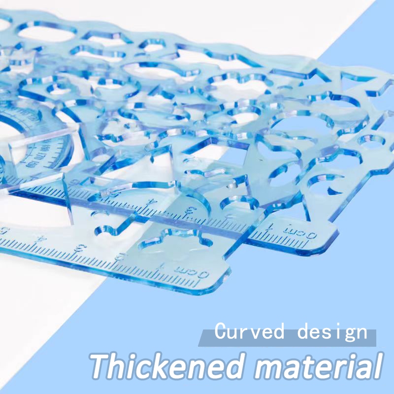 Drawing templates students use rulers Multi Shaped Ruler Template ...