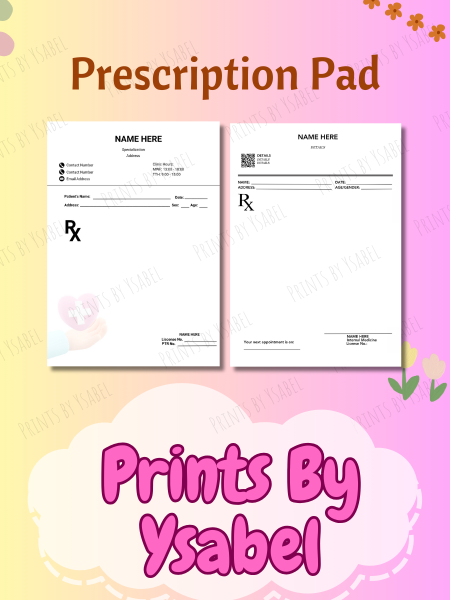 Rx pad/Prescription pad printing/medical certificate/laboratory ...