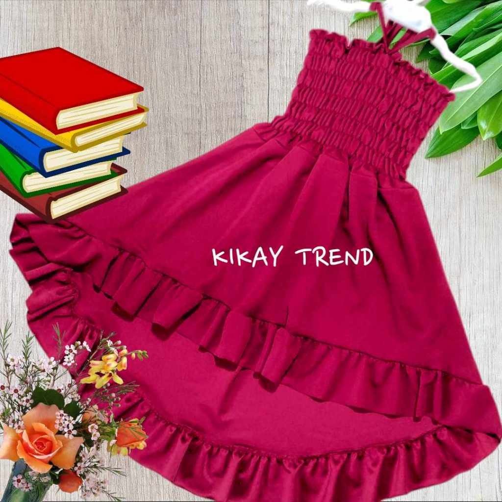 KIKAY TREND I ATHENA FIT 4-6 YEARS OLD KIDS SEXY LONGBACK OOTD DRESS FOR KIDS THERES | Shopee ...
