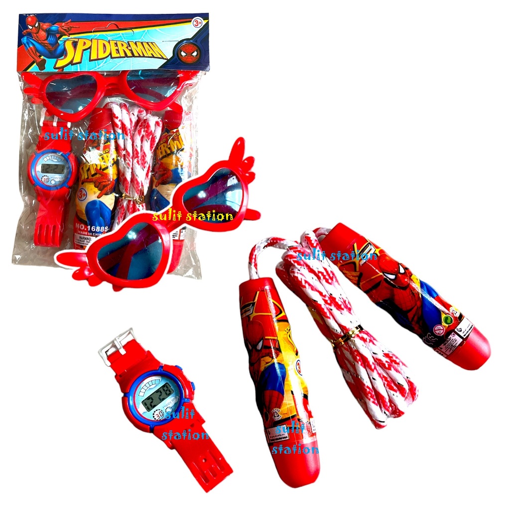 3in1 SUPER HERO SPIDERMAN SPIDER MAN KIDS DIGITAL WATCH SHADES JUMPING ...