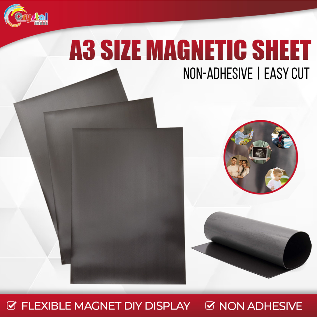 Magnetic Sheet A3 Size Ref Magnet Non-Adhesive [Easy Cut Magnetic Sheet ...