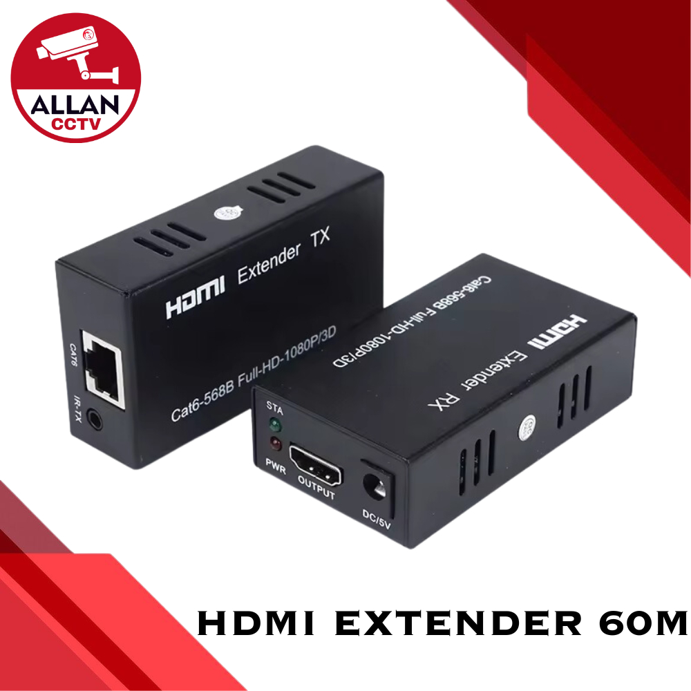 Allan HDMI Extender UHD Extender HD to RJ45 video audio extender 60M HD ...