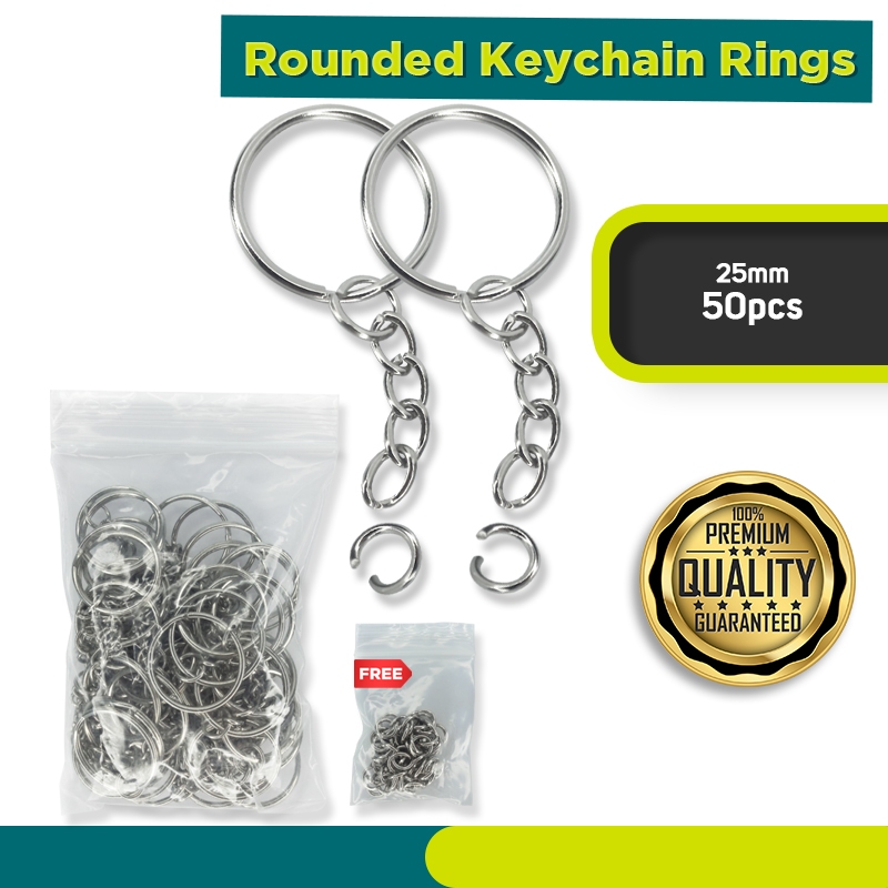 25mm Rounded Keychain Rings (50pcs/Pack) | Shopee Philippines