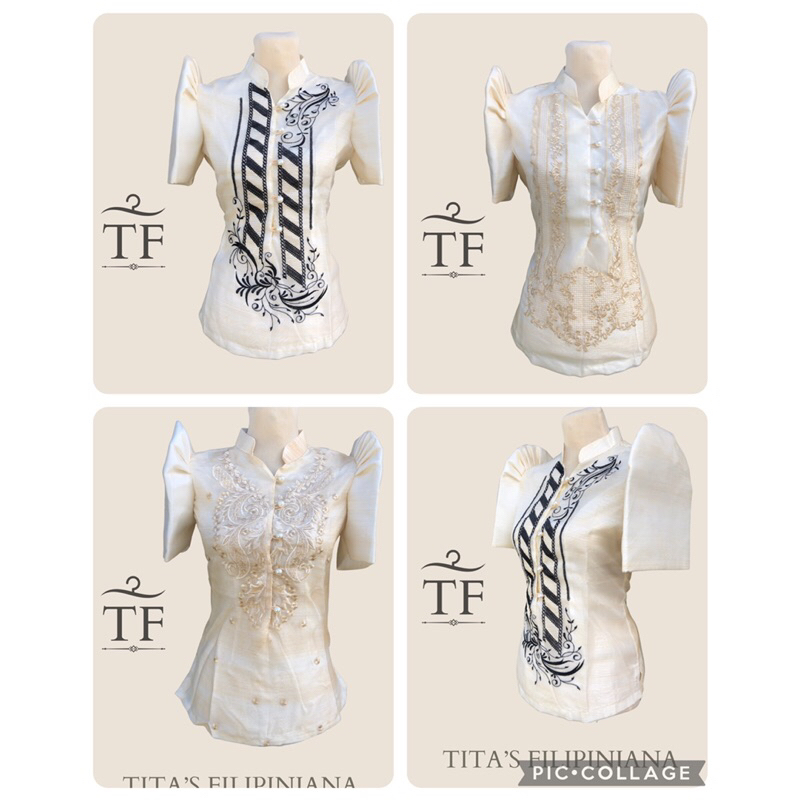 Filipiniana Blouse - Assorted Burda | Shopee Philippines