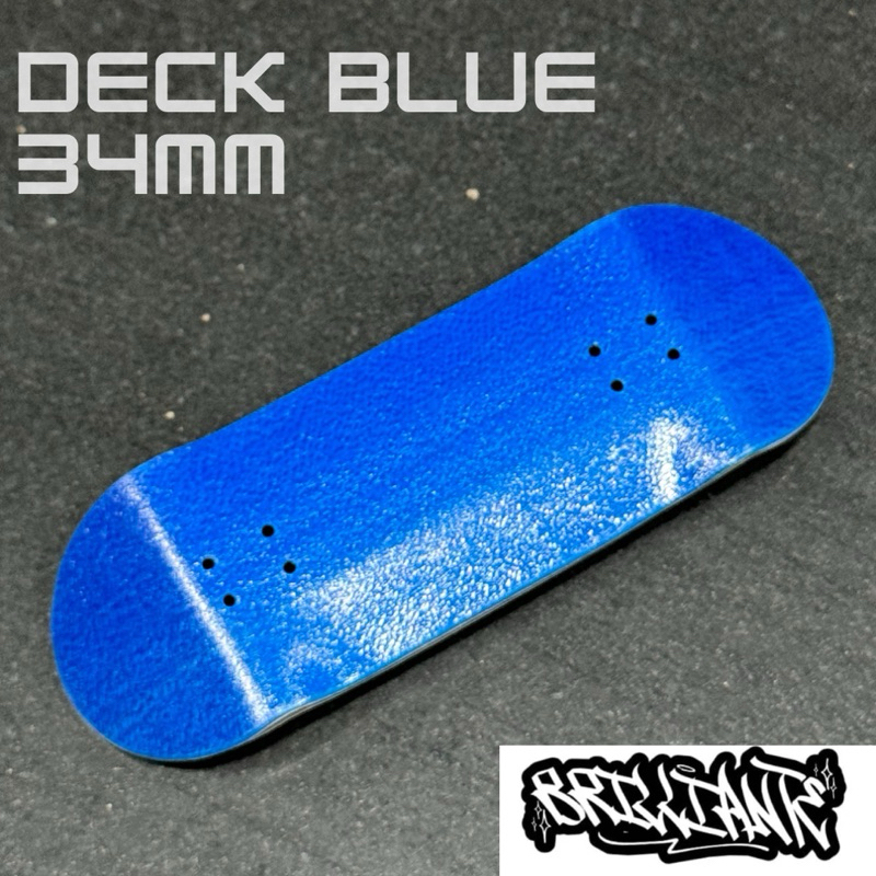 BRILLIANTE FINGERBOARD DECK 34MM BLUE (DECK ONLY) + FREE FOAM TAPE ...