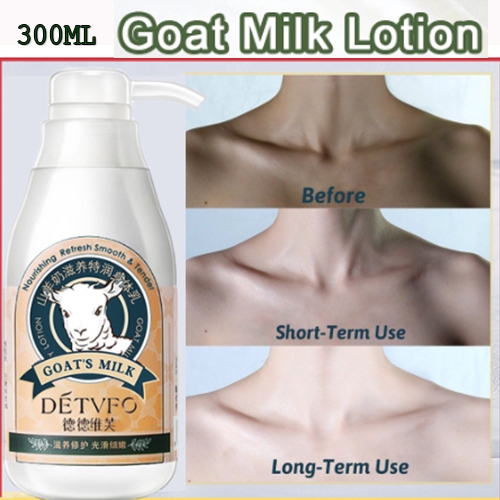 Goat Milk Body lotion Permanent Whitening Body Lotion Moist Whitening Body Cream Removes Dry ...