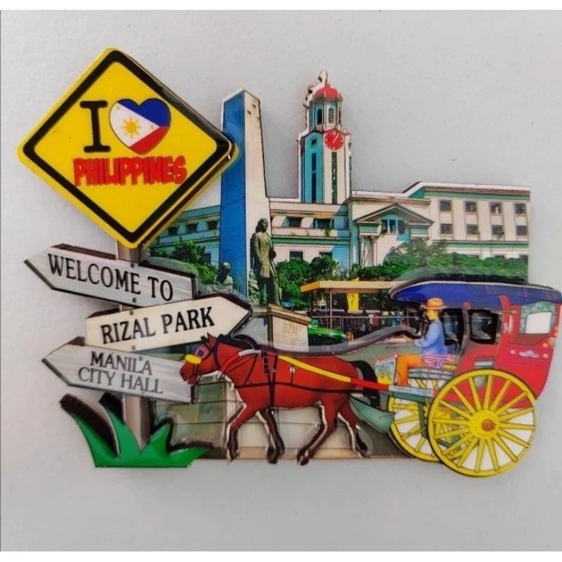 PHILIPPINES Wooden 2D Fridge Magnet Embossed Ref Magnet Souvenirs ...