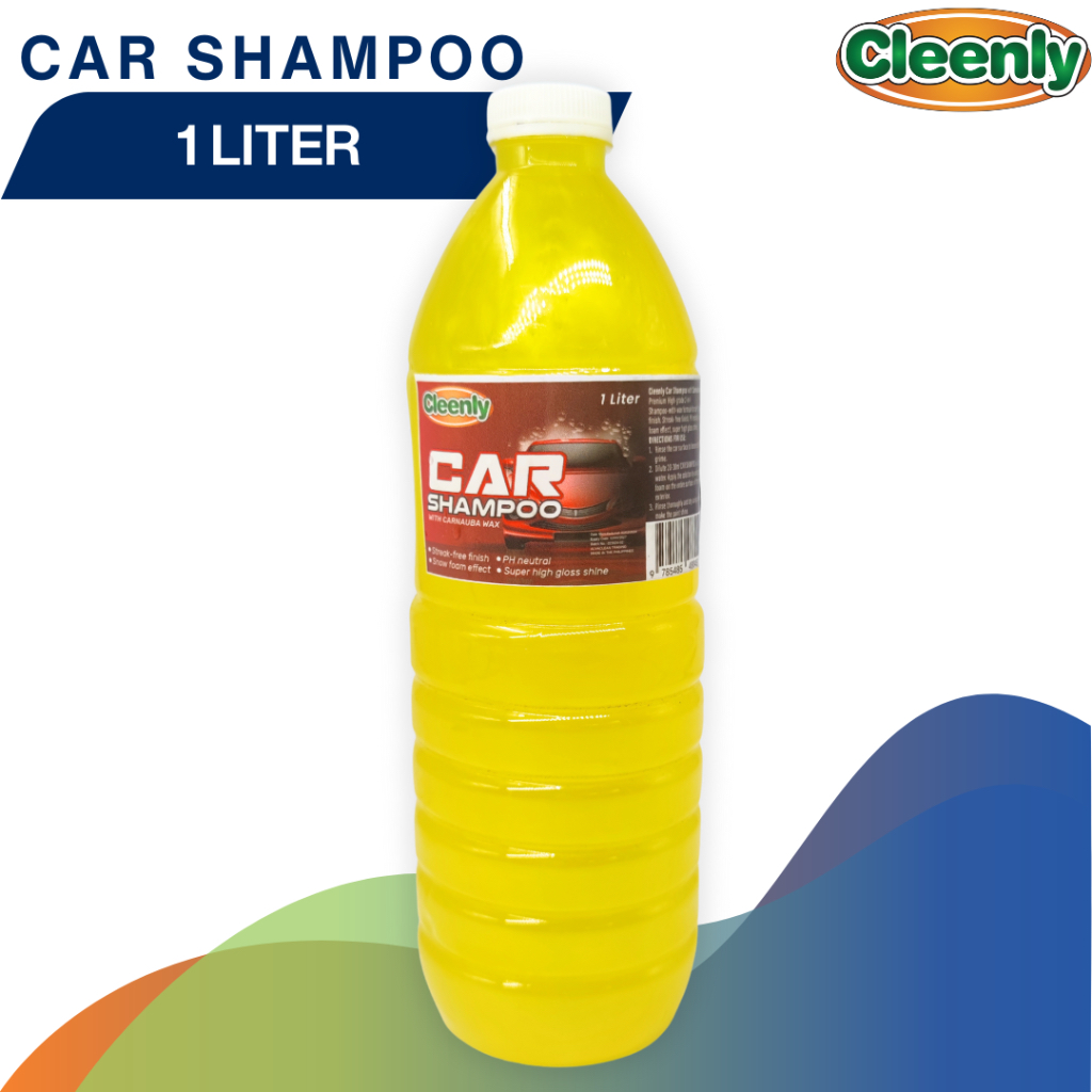 Cleenly Car Shampoo with Carnauba Wax - 1 Liter Bottle | Shopee Philippines