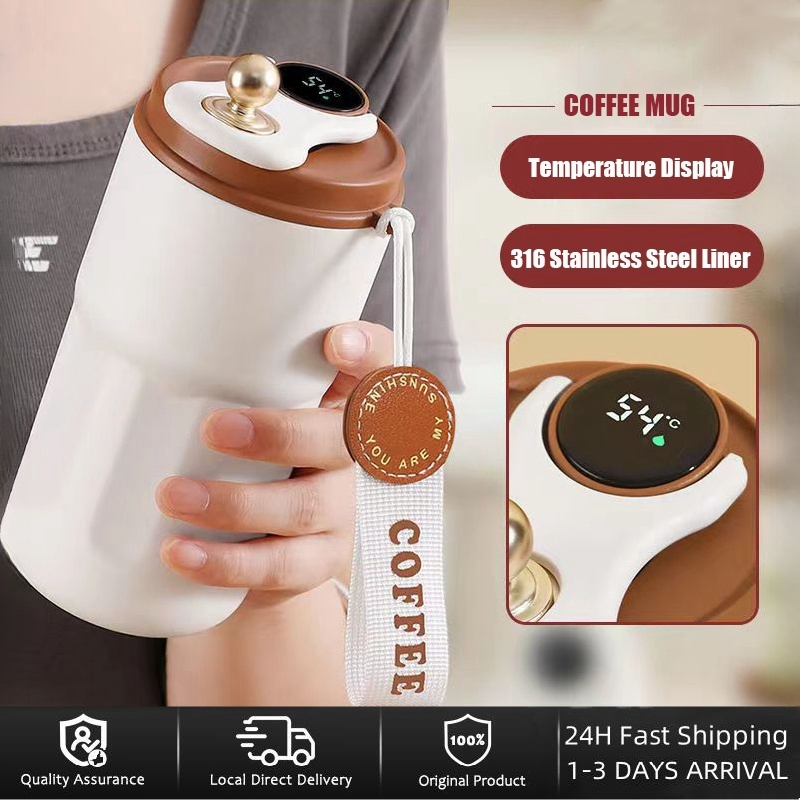 316 Coffee Mug Insulated Vacuum Tumbler Stainless Steel Water Bottle 450mL | Shopee Philippines