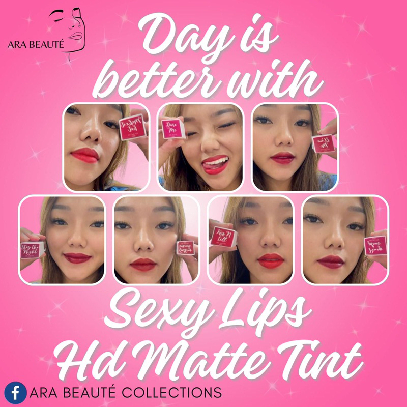 Ara Beaute Sexy Lips HD Matte Tint | Shopee Philippines