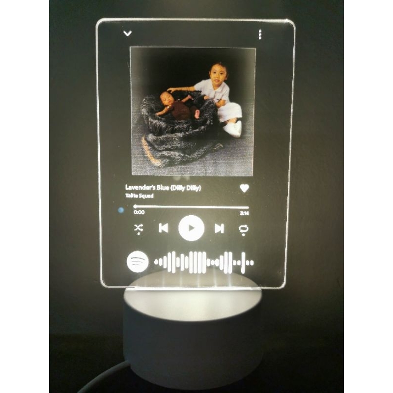 Customized Spotify Acrylic Photo Frame Lamp: Personalized 3D LED Light ...