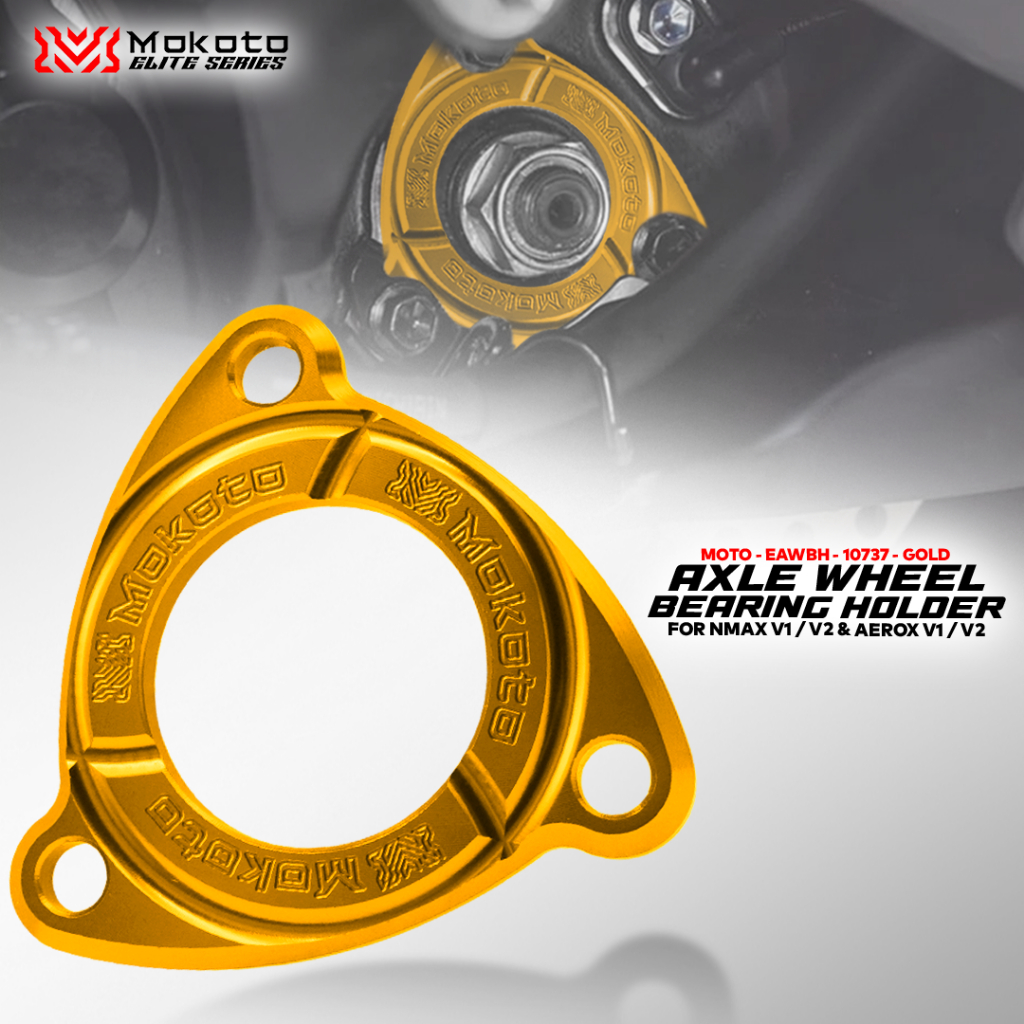 MOKOTO ELITE SERIES YAMAHA NMAX V1, V2 / AEROX V1, V2 CNC ARM AXLE WHEEL HUB BEARING HOLDER ...