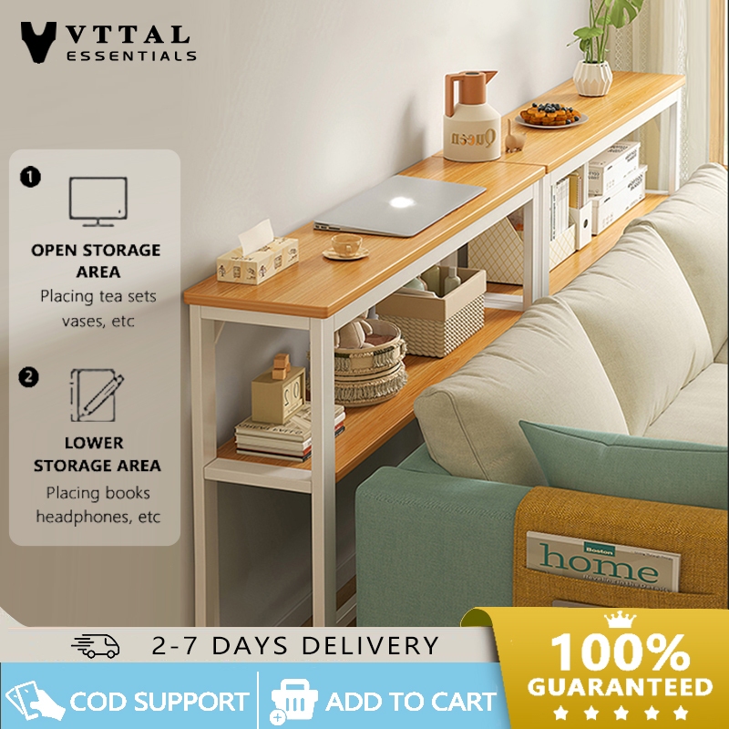 Home side table Slim and narrow table Nordic living room bedroom ...
