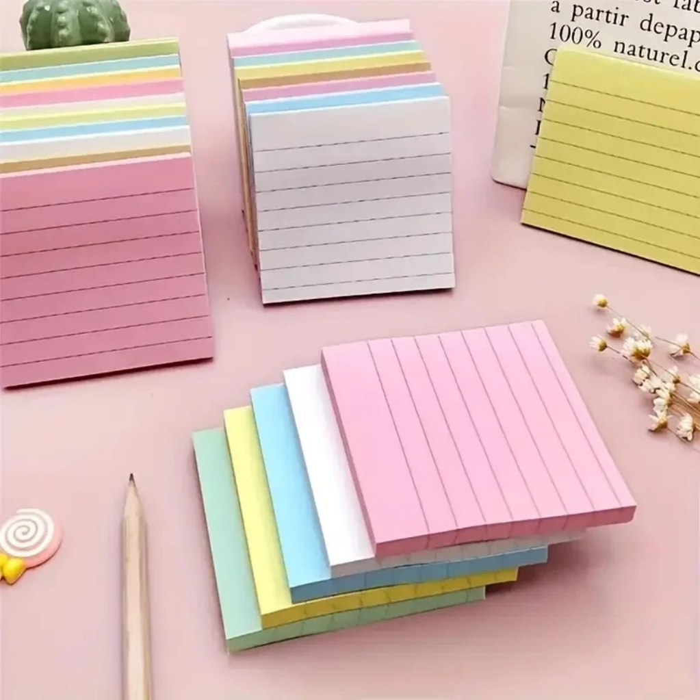 80 sheets Kraft Paper Horizontal Line Small Note Book pad memo Square ...