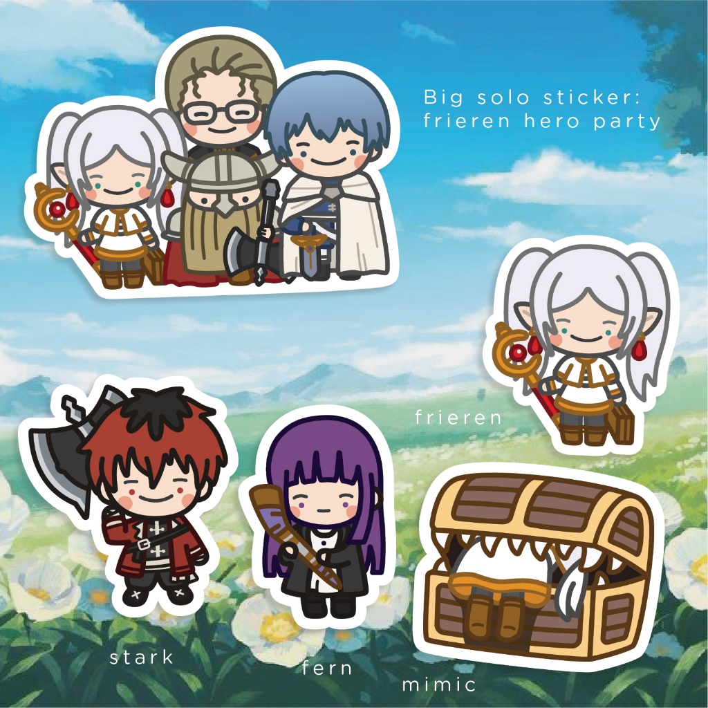 Frieren: Beyond Journey’s End Sticker Pack + Solo Big Sticker Frieren ...