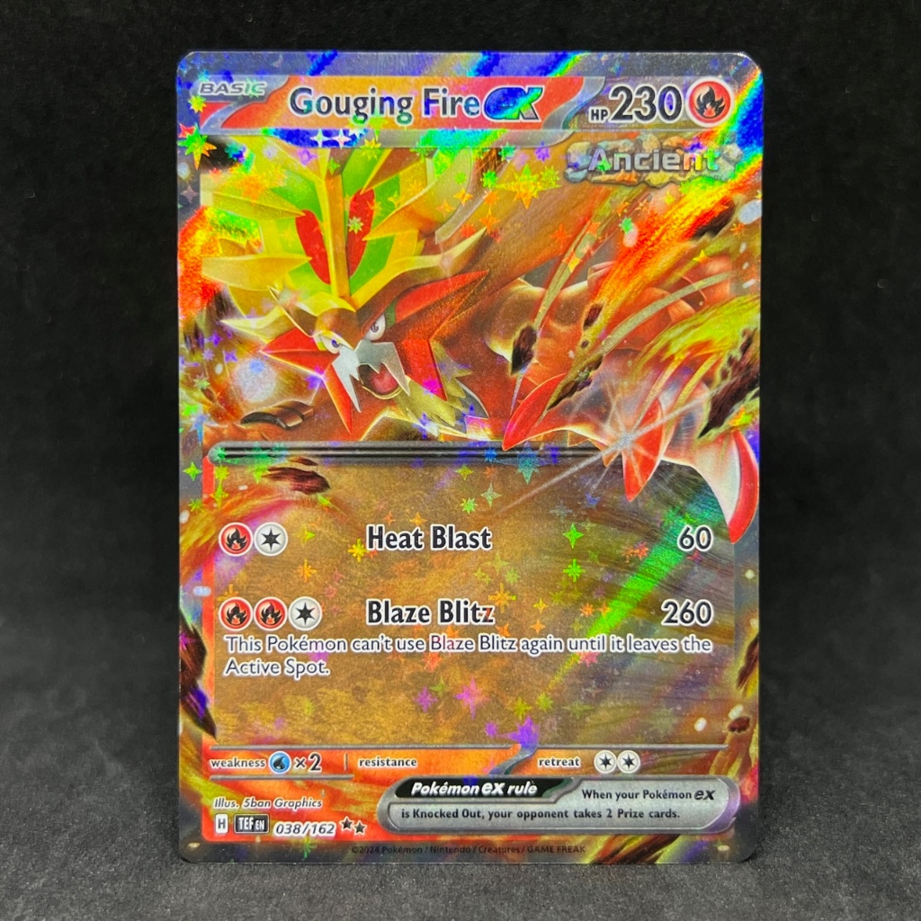 Pokemon TCG Gouging Fire ex Double Rare 038/162 2024 Scarlet & Violet ...
