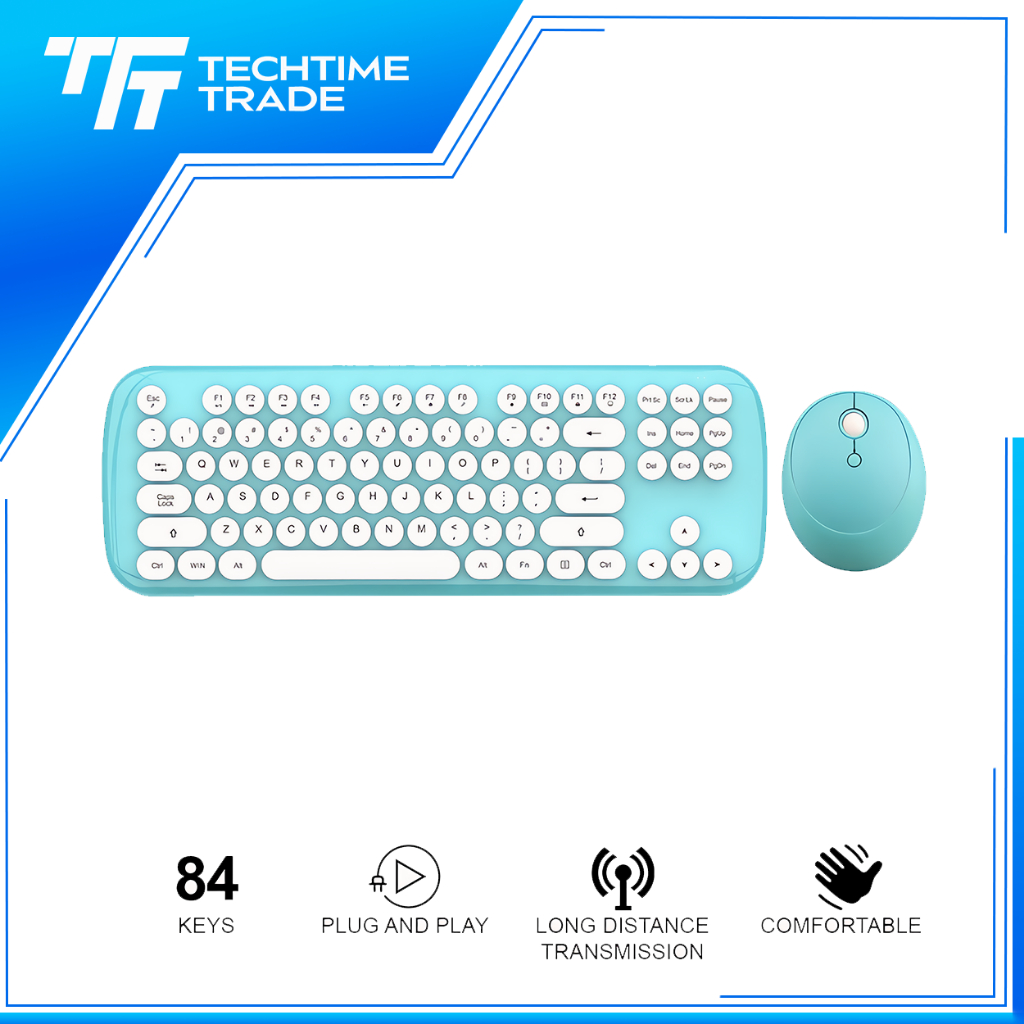 Gigaware Mofii CANDY Keyboard Mouse Combo Wireless 2.4G Mixed Color 87 ...