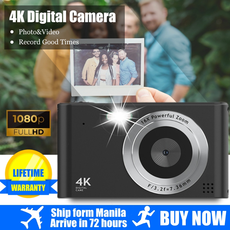 Portable 16X Digital Zoom Camera 4K HD Camera Selfie Photography Big ...