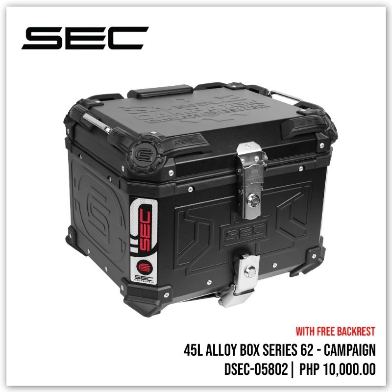 SEC Alloy box 45L with backrest | Shopee Philippines