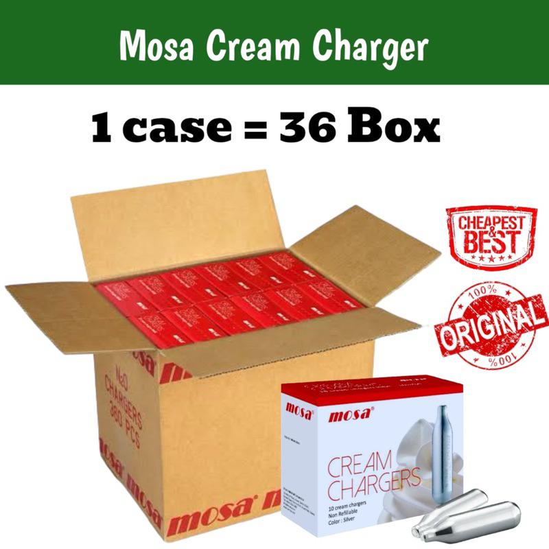 Mosa Cream Charger 10PCS Per Box For Whip Cream Dispenser / Mosa 1 Case ...