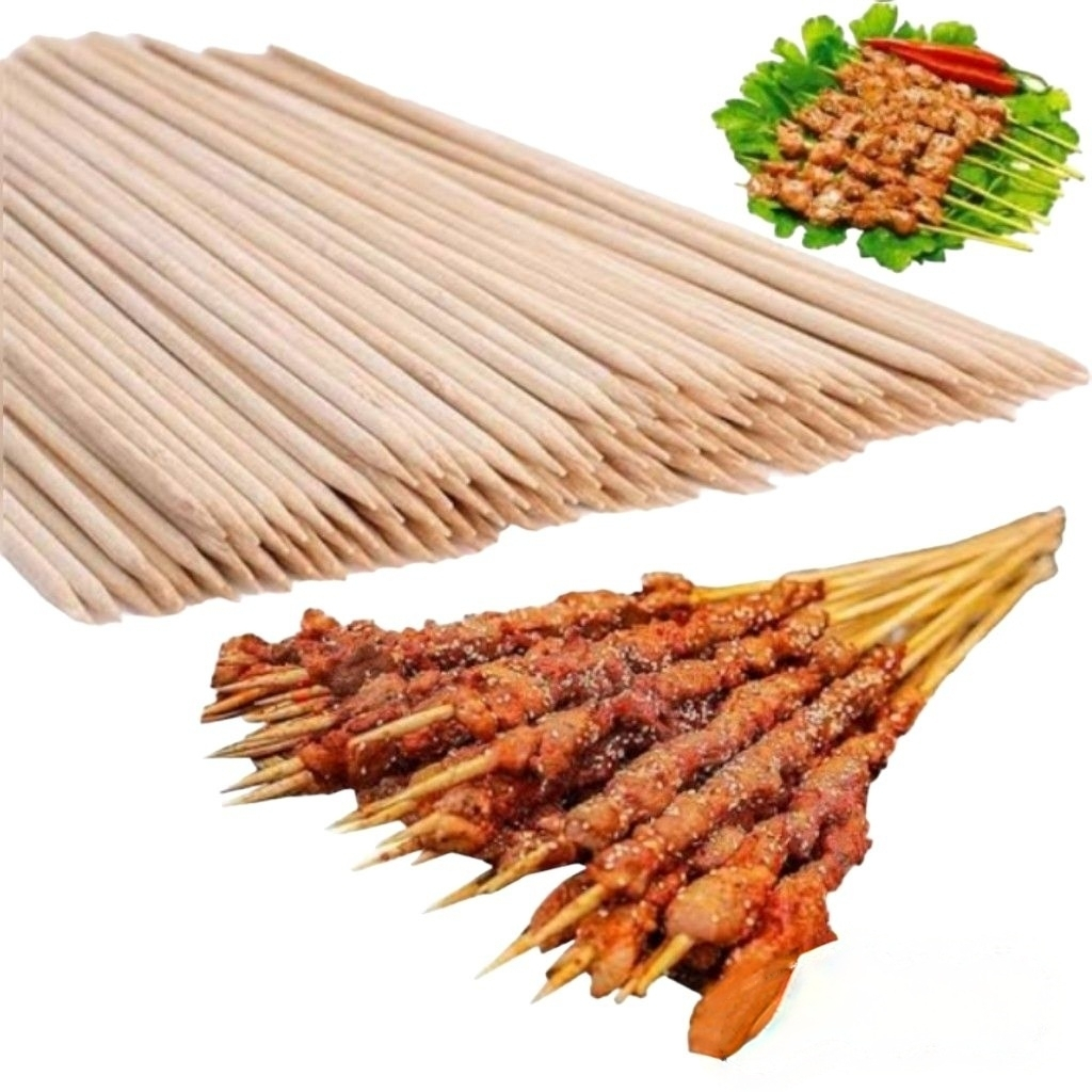 BAMBOO BARBEQUE STICK 25Ccm-30cm LONG STEM MAKING ROUND | Shopee ...