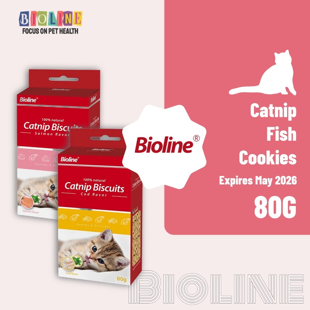 BIOLINE Catnip Biscuit for Cats and Kittens Salmon Cod 80g | Shopee ...