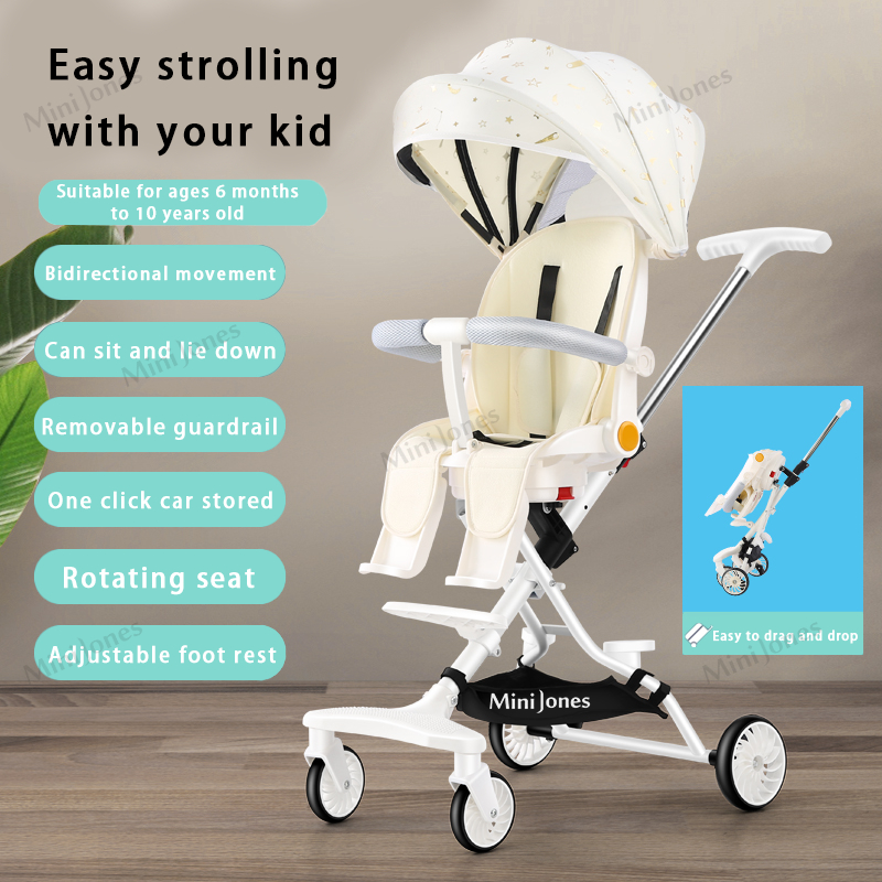 Multi-functional Baby Stroller 360° Rotate Walking Baby Trolley Simple ...