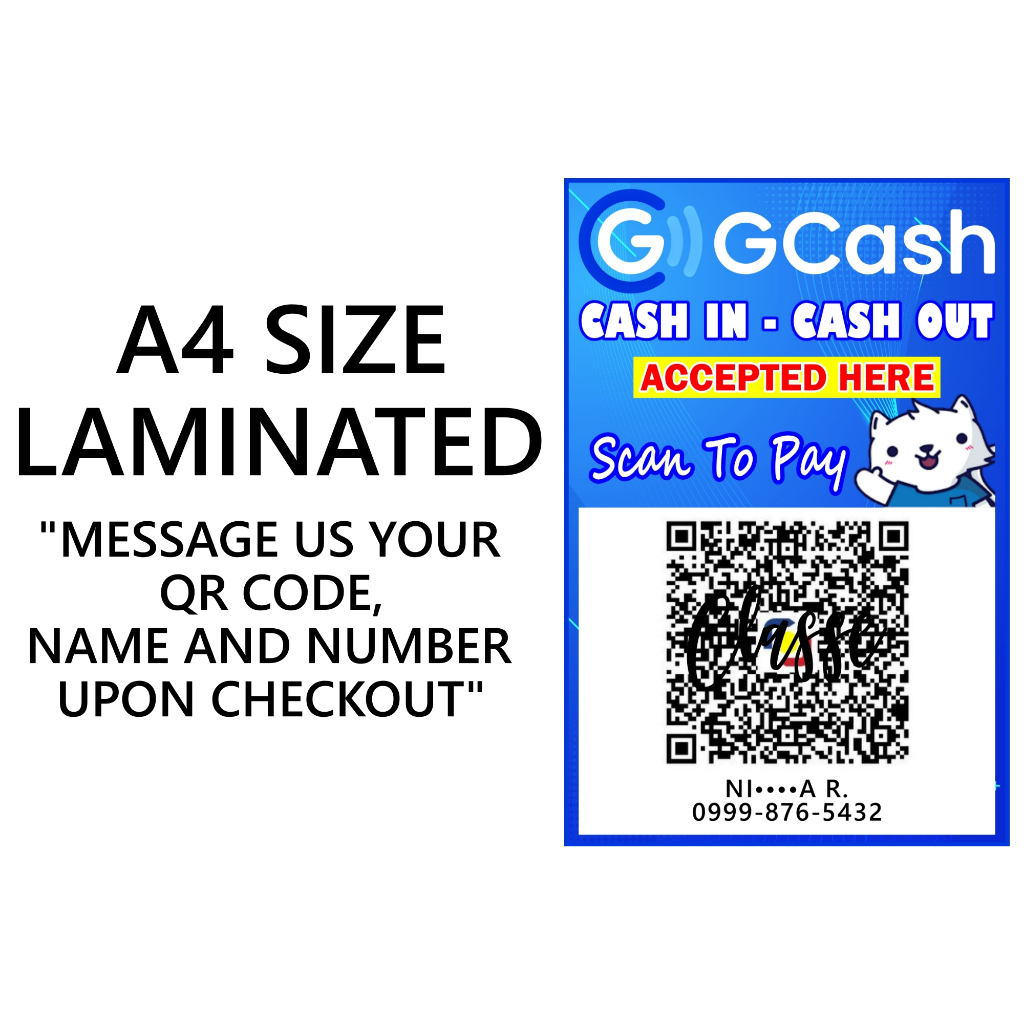 GCASH/MAYA LAMINATED SIGNAGE A4 SIZE 180 GSM PAPER LAMINATED | Shopee ...