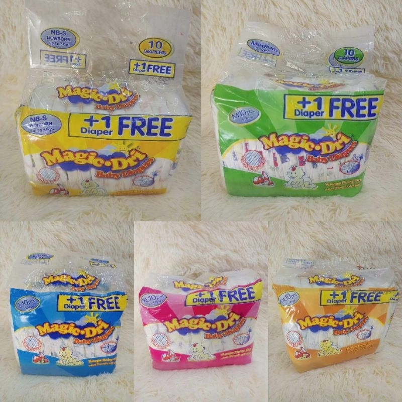 10+1pcs. Magic Dri Baby Diapers Tape (S/M/L/XL/XXL) | Shopee Philippines