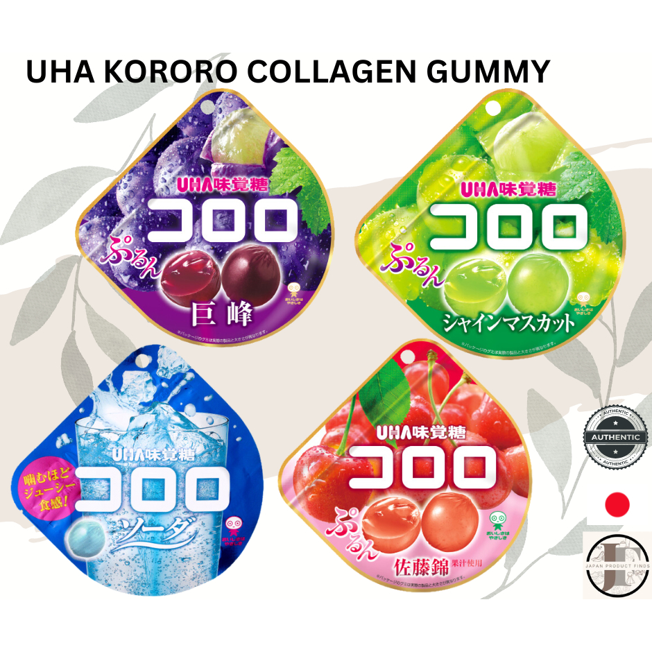 UHA KORORO GUMMY JAPAN GRAPE / MUSCAT / STRAWBERRY / CHERRY / SODA | Shopee Philippines