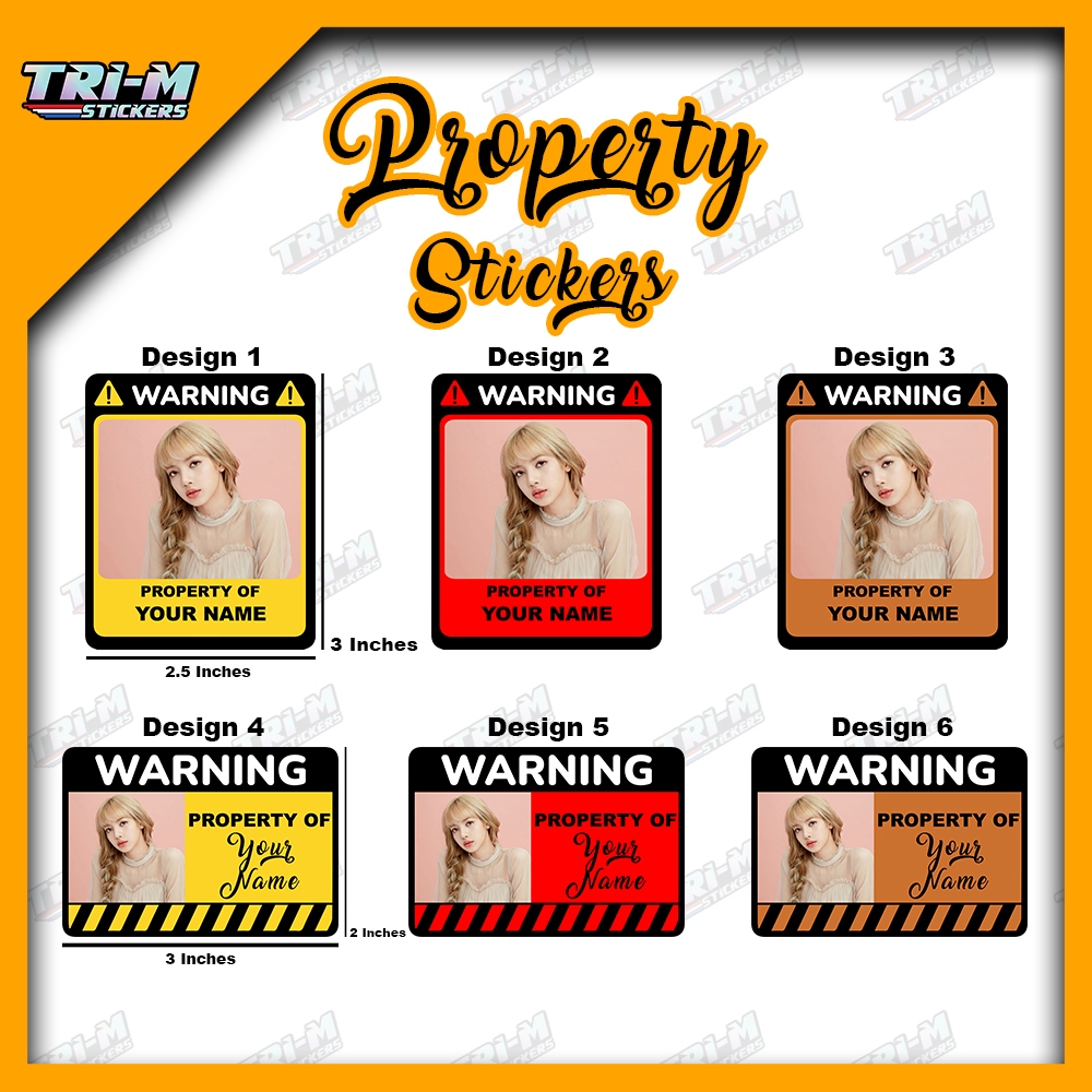 Warning Property Sticker , Decal Sticker, Motorcycle Sticker ...