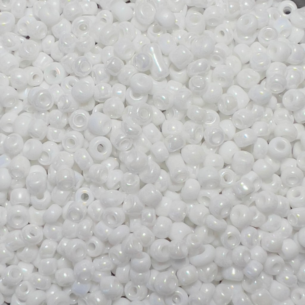 730 Pcs (20 grams) 3mm DIY bead White color Glass Seed Beads | Shopee ...