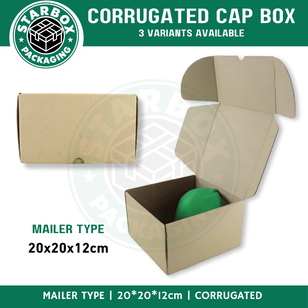 STARBOX Corrugated Cap Box (3 Variation) MAILER, SNAP LOCK, RSC Box for ...