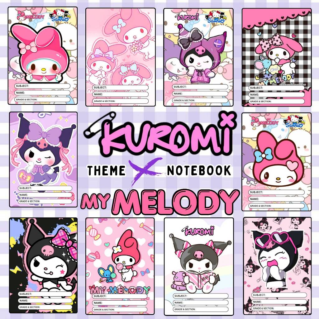 CUSTOMIZED NOTEBOOK THEME / KUROMI 10's | Shopee Philippines
