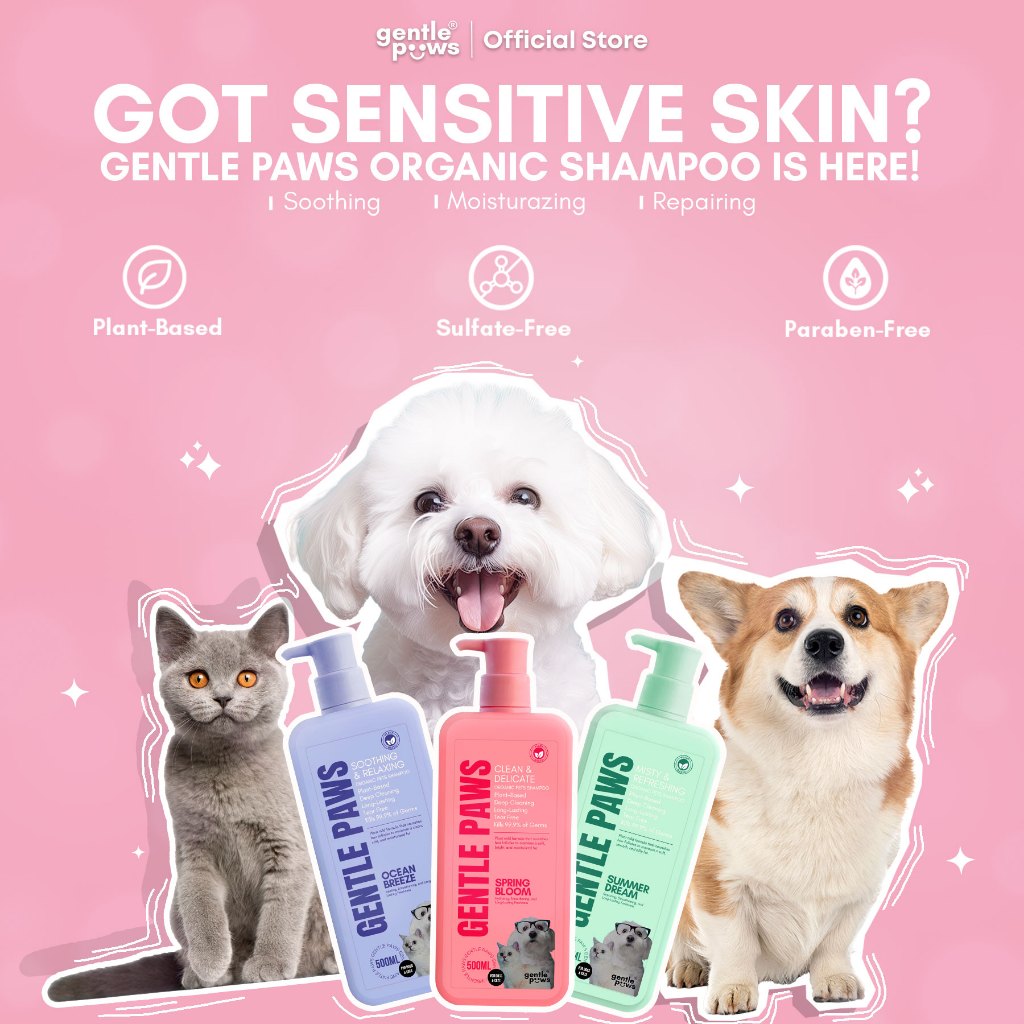 Gentle Paws dog shampoo anti tick and flea pet shampoo dog shampoo cat ...