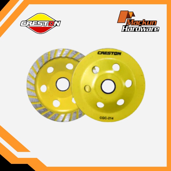 CRESTON DIAMOND CUP GRINDING WHEEL 4inch (100MM) SEGMENTED PER PIECE ...