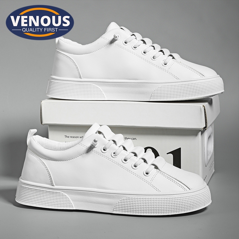 Venous 2024 New White Shoes for Men Original Low Cut Rubber Men Shoes ...