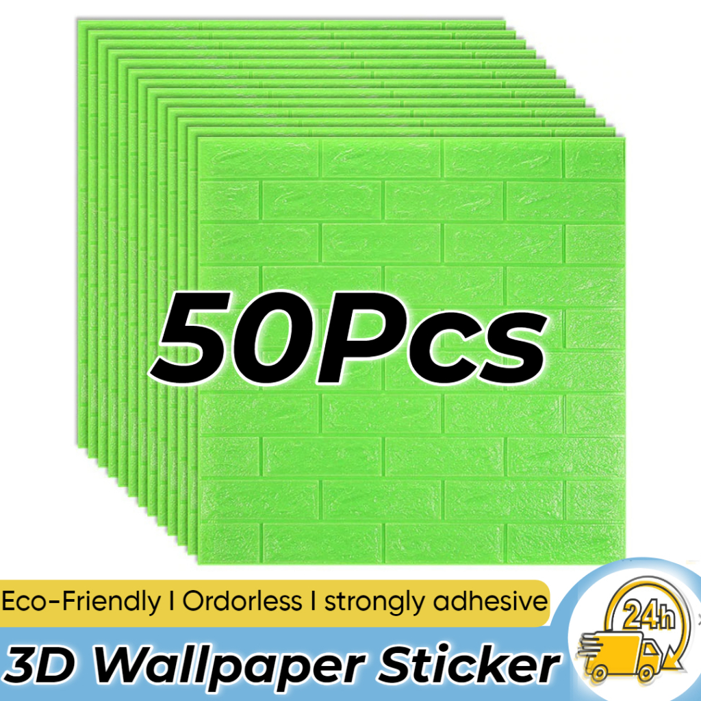 50pcs 3D wall paper sticker 35cm*38cm water proof room decoration ...