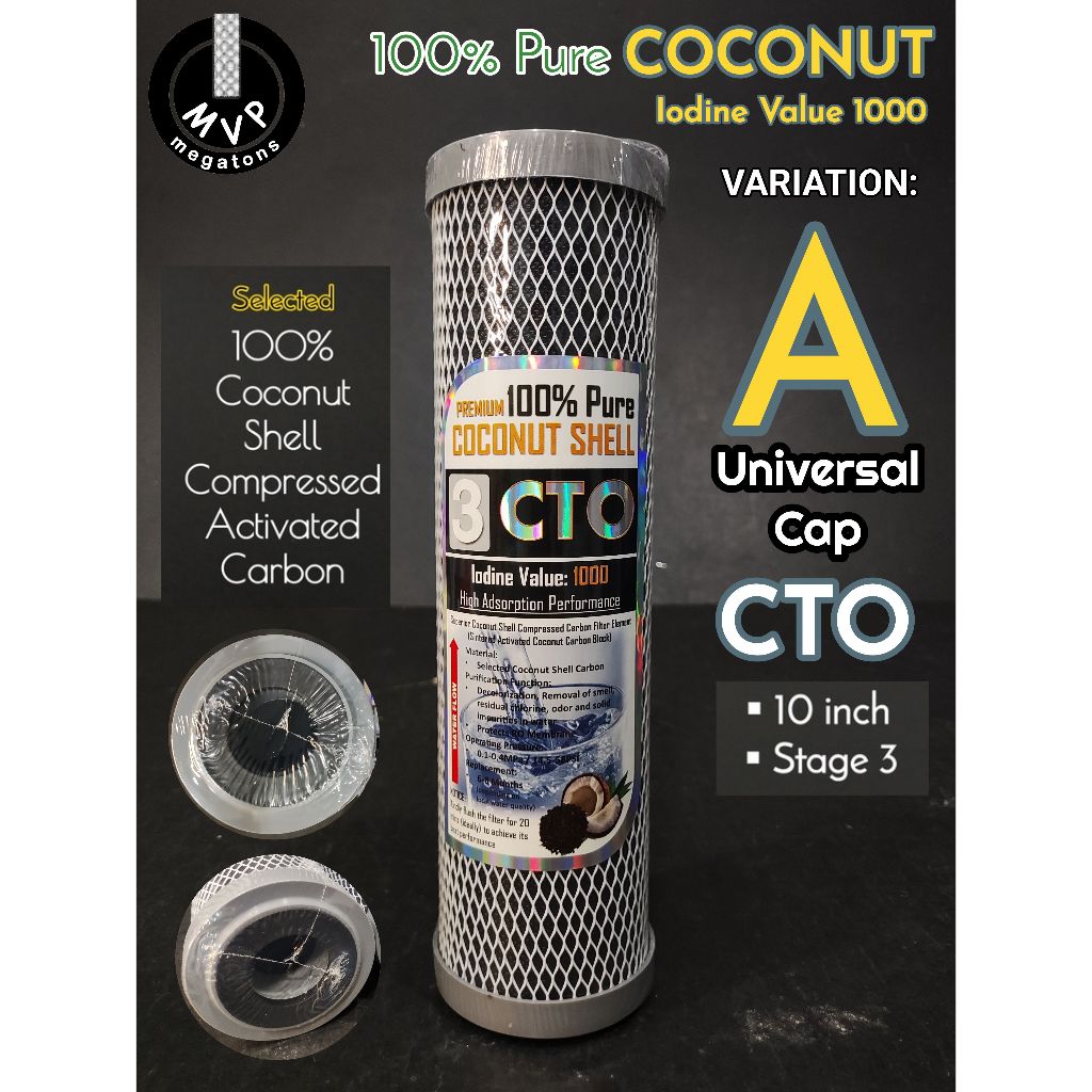 Pure Coconut Shell CTO Iodine Number 1000 Compressed Activated Carbon ...