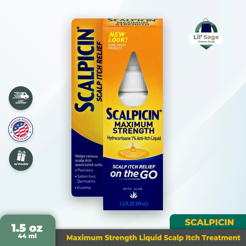 Scalpicin Maximum Strength Liquid Scalp Itch Treatment 1.5 oz | Shopee ...