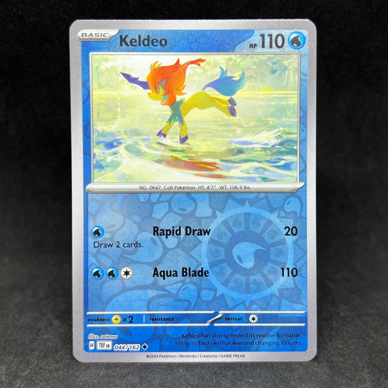 Pokemon TCG Keldeo 044/162 2024 Scarlet & Violet Temporal Forces 018/071 Wild Force Trading Card ...