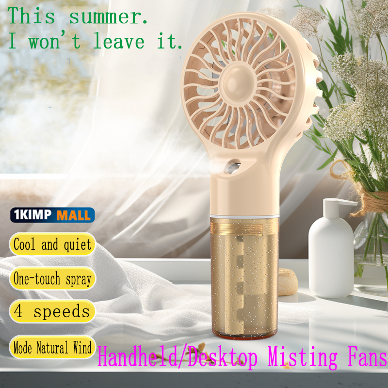 Green Moon USB Rechargeable Handheld Nano Spray Fan Portable Mini Water ...