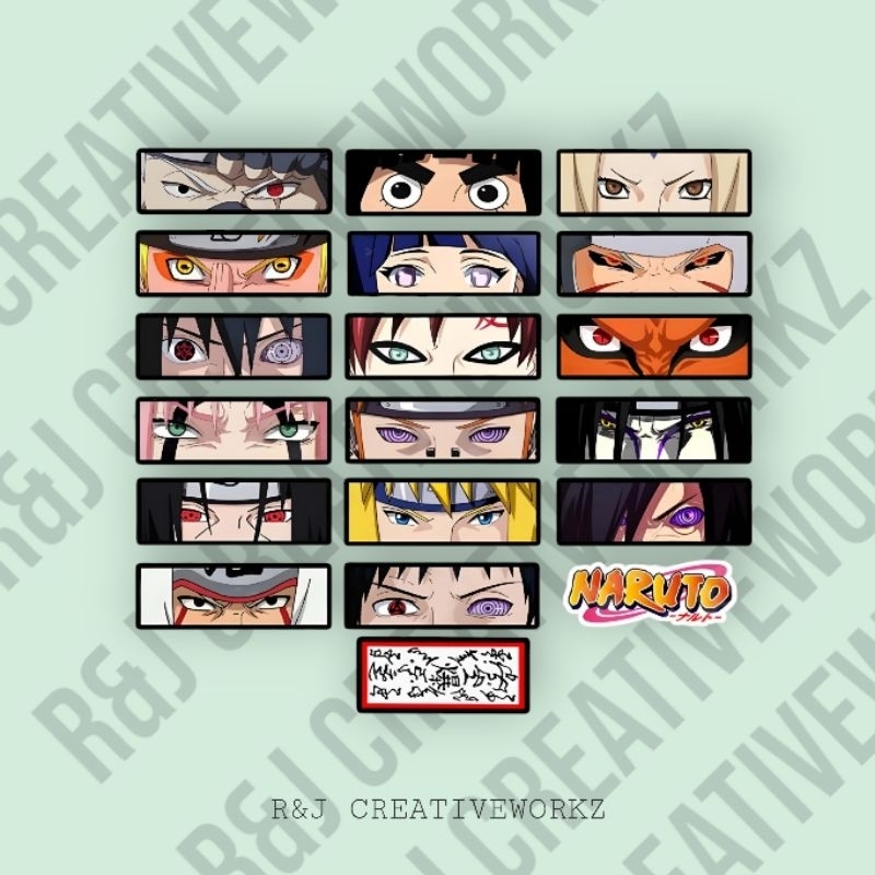 Eye Slap naruto sticker / anime stickers /anime stickers waterproof ...