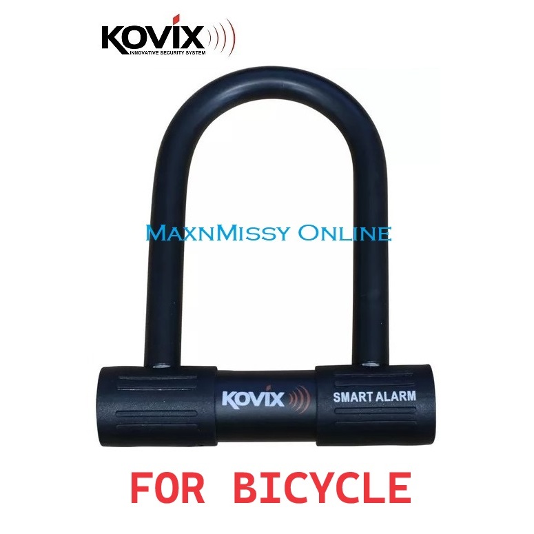 KOVIX U-LOCK PADLOCK WITH ALARM for Motorcycle, Scooter or Bicycle ...