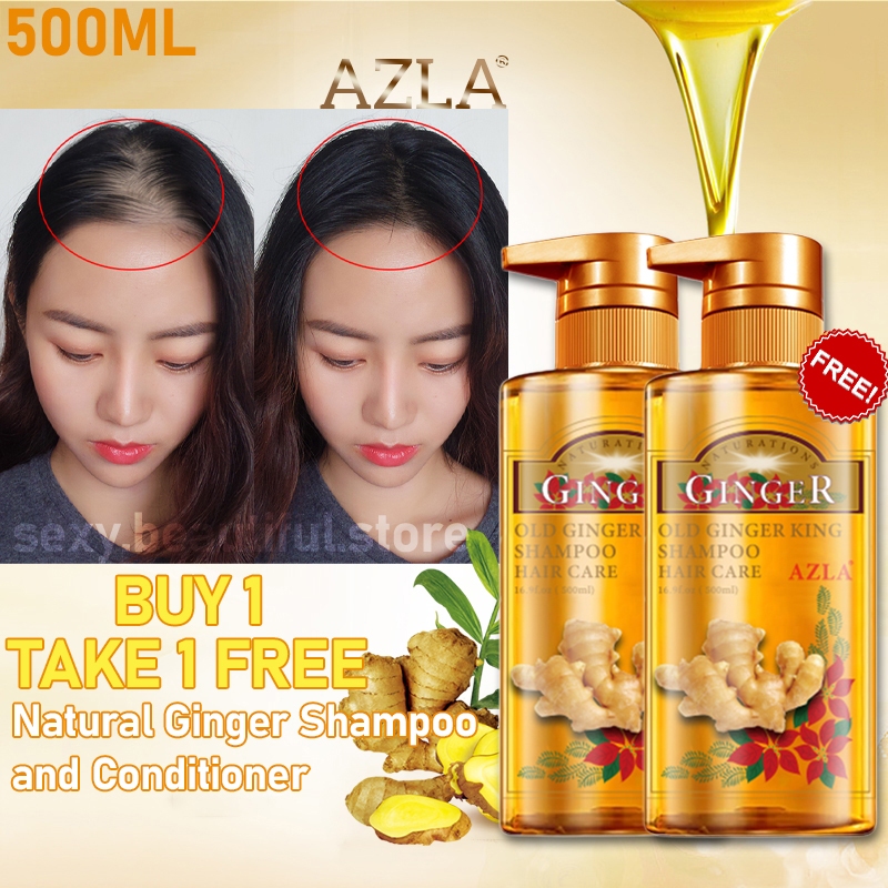 AZLA Ginger Hair Shampoo Fast Regrowth Hair Thick Anti-Hair Loss Anti ...
