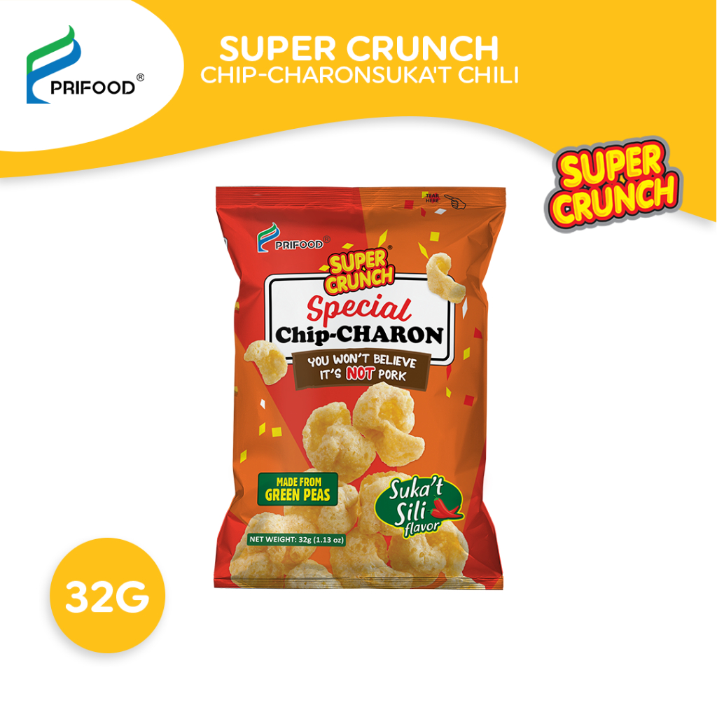 Super Crunch Chip-charon Suka't Chili 32g | Shopee Philippines