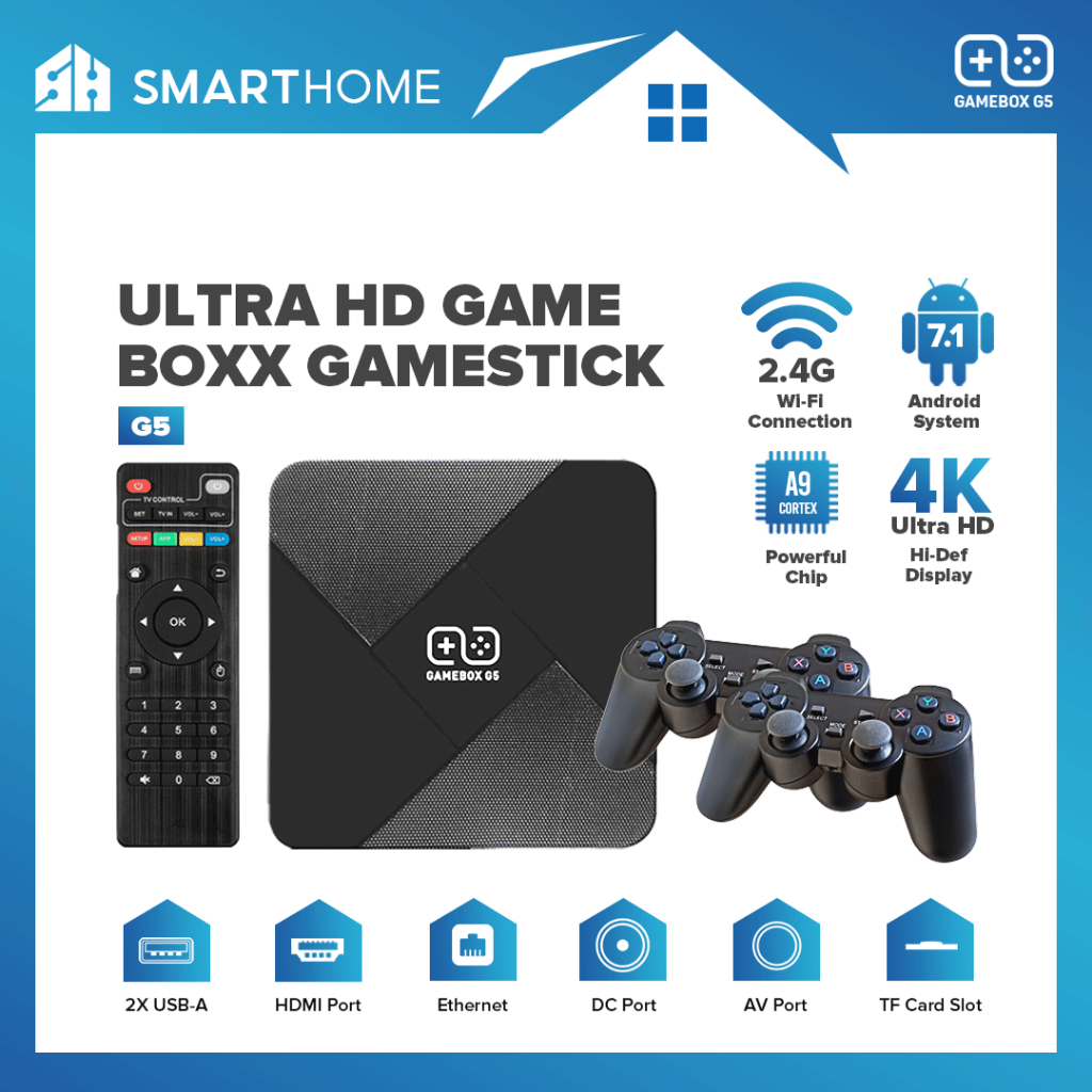 G5 TV Game Box 2+6GB 2.4G WiFi 4K HD Android 11 TV Box & Game Console ...